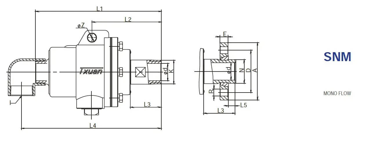 SN Series Steam Rotary Joints – Tengxuan Technology Co,. Ltd.
